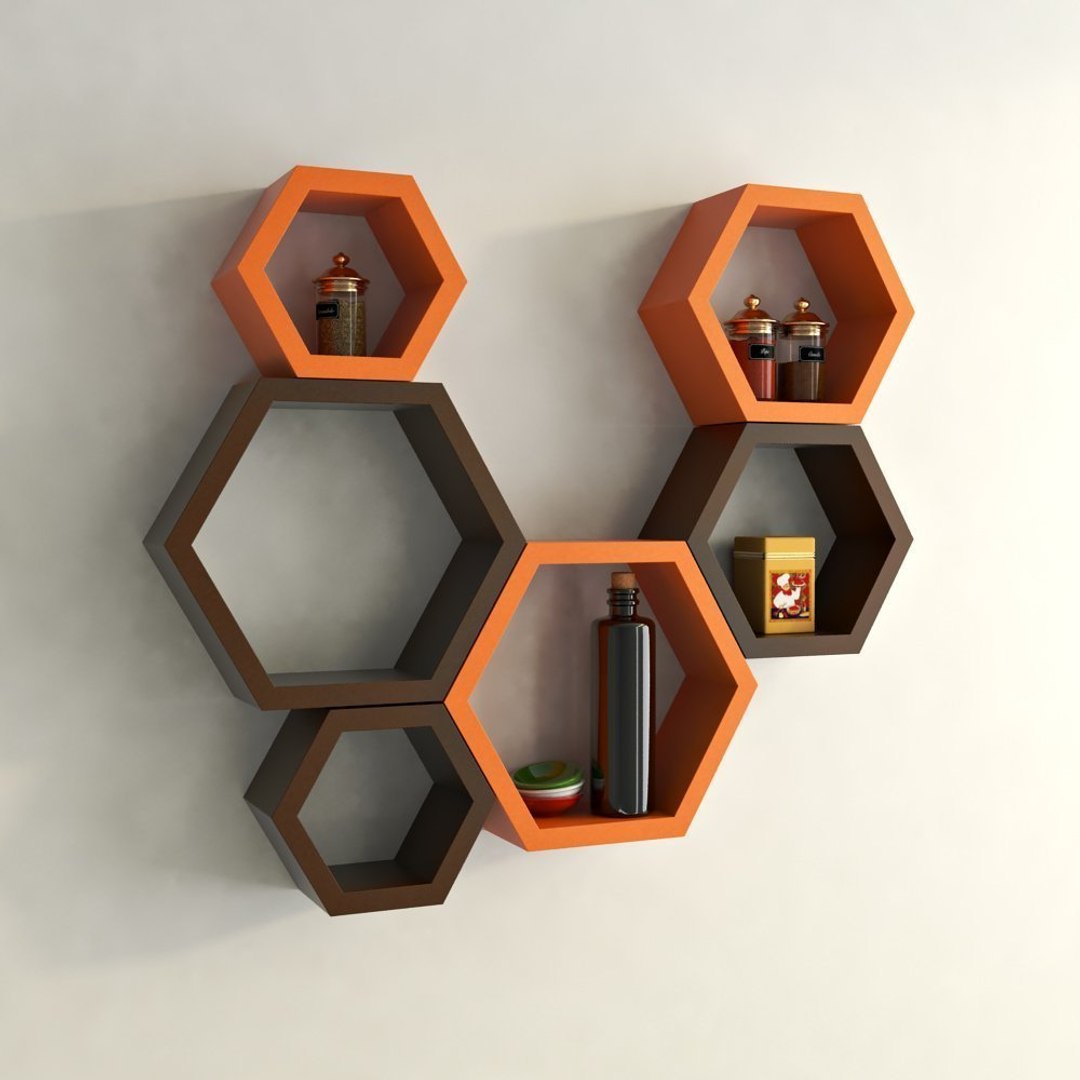 3D Hexagon Shelf - TurboSquid 1866079