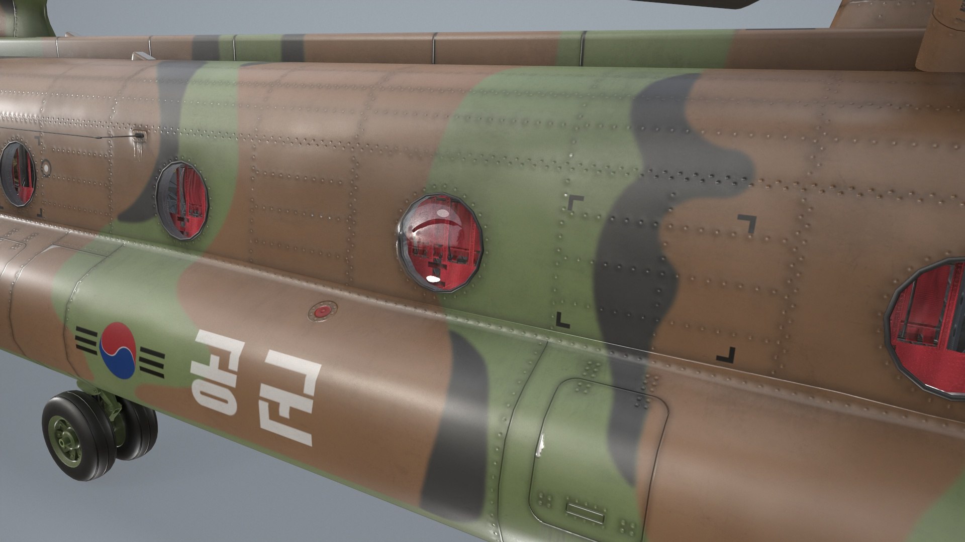 CH-47 Chinook Korean Air Force Basic Animation 3D model - TurboSquid ...