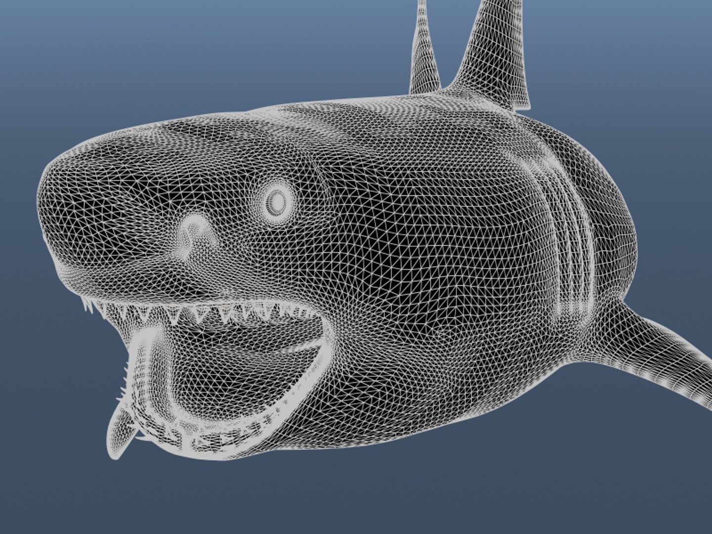 3ds max great white shark