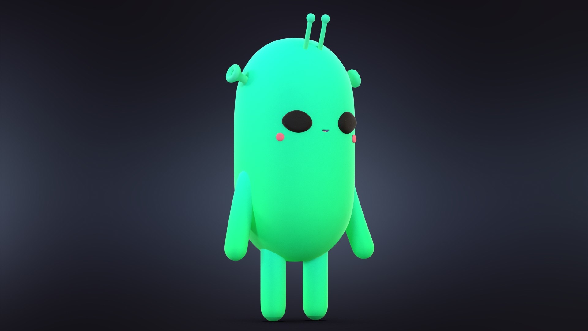 Cute Cartoon Alien 3D Model - TurboSquid 1631212