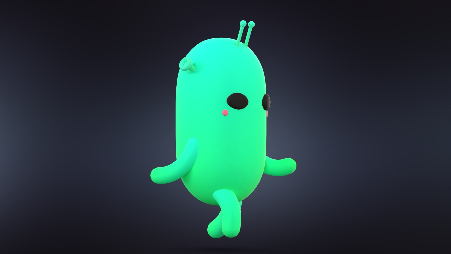 Cute Cartoon Alien 3D Model - TurboSquid 1631212