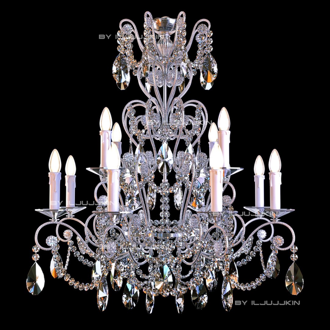 chandelier badari lighting b4-57 3d model