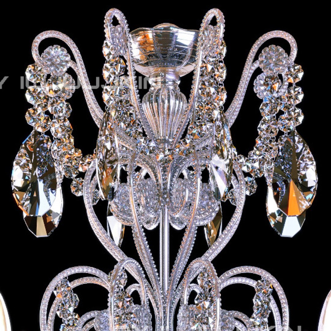chandelier badari lighting b4-57 3d model