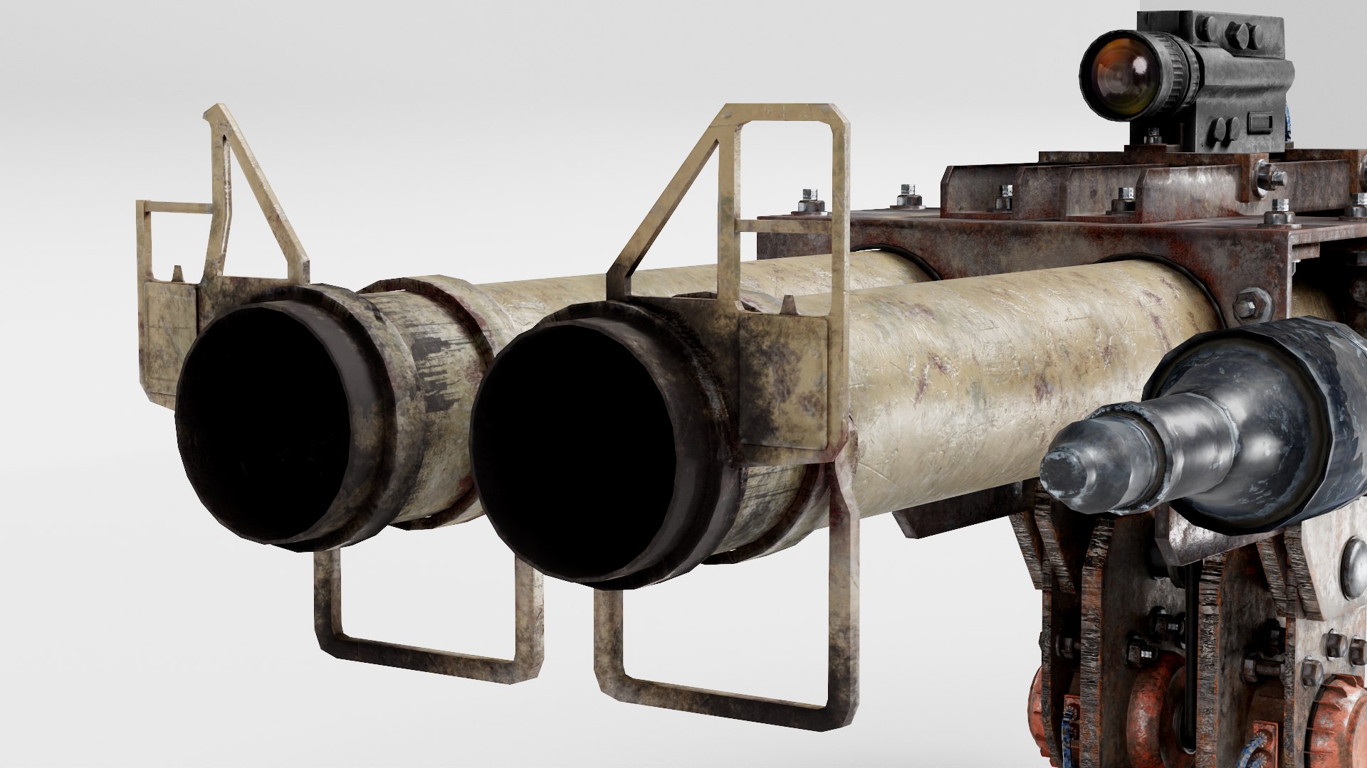 3D Super Double-barrel Rocketlauncher Turret Da1 - TurboSquid 1965111