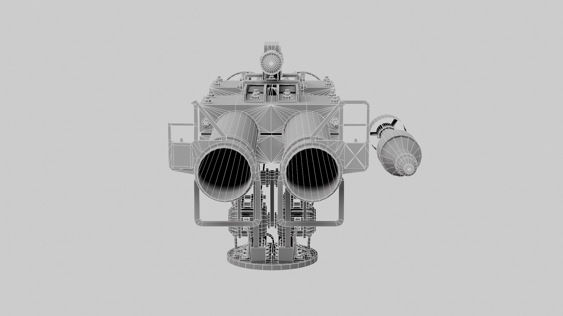 3D Super Double-barrel Rocketlauncher Turret Da1 - TurboSquid 1965111