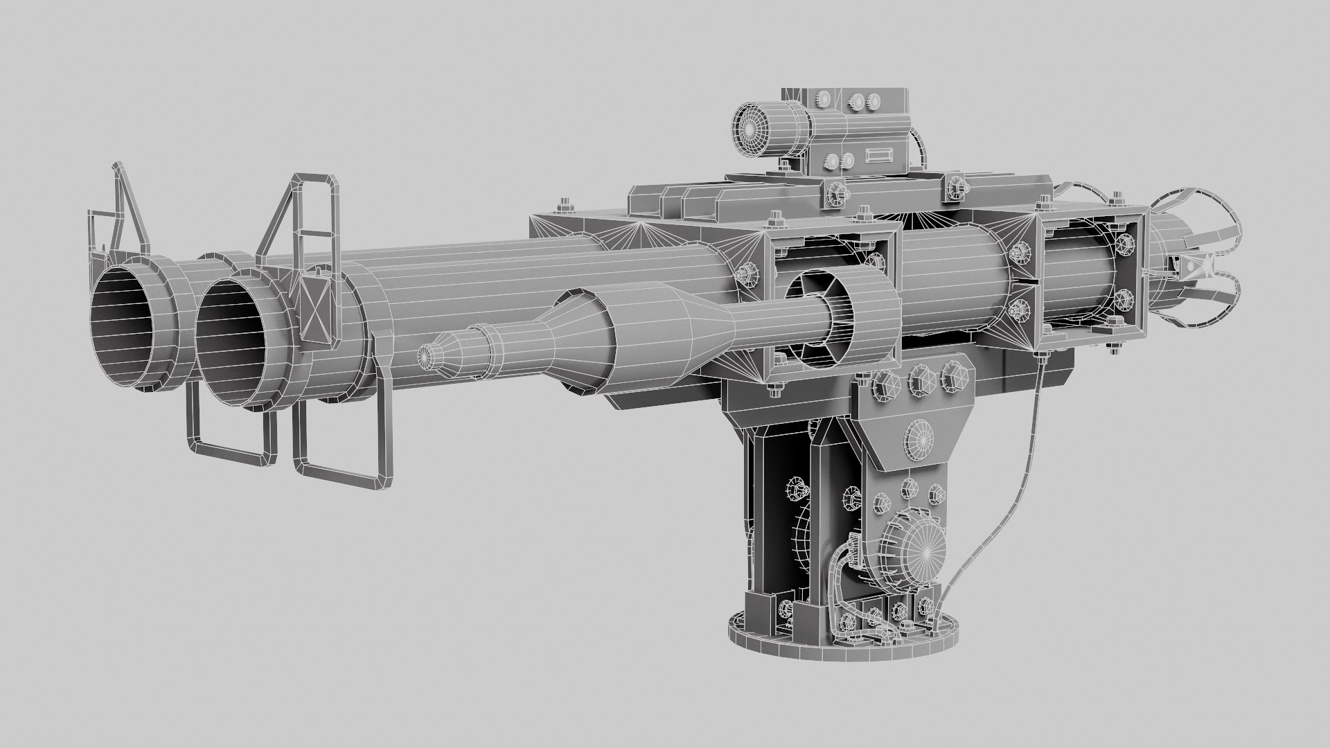 3D Super Double-barrel Rocketlauncher Turret Da1 - TurboSquid 1965111