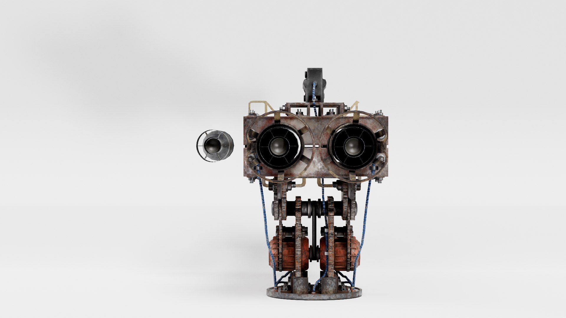 3D Super Double-barrel Rocketlauncher Turret Da1 - TurboSquid 1965111