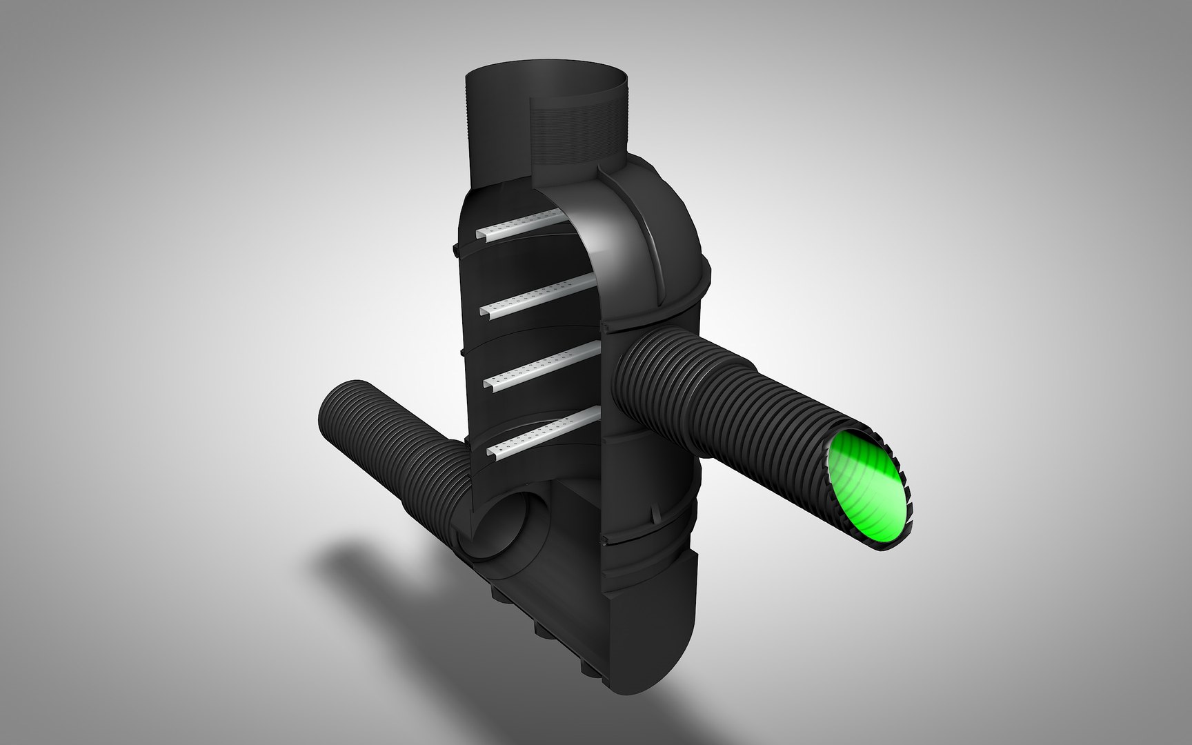 cascade revision shaft crosscut 3d c4d