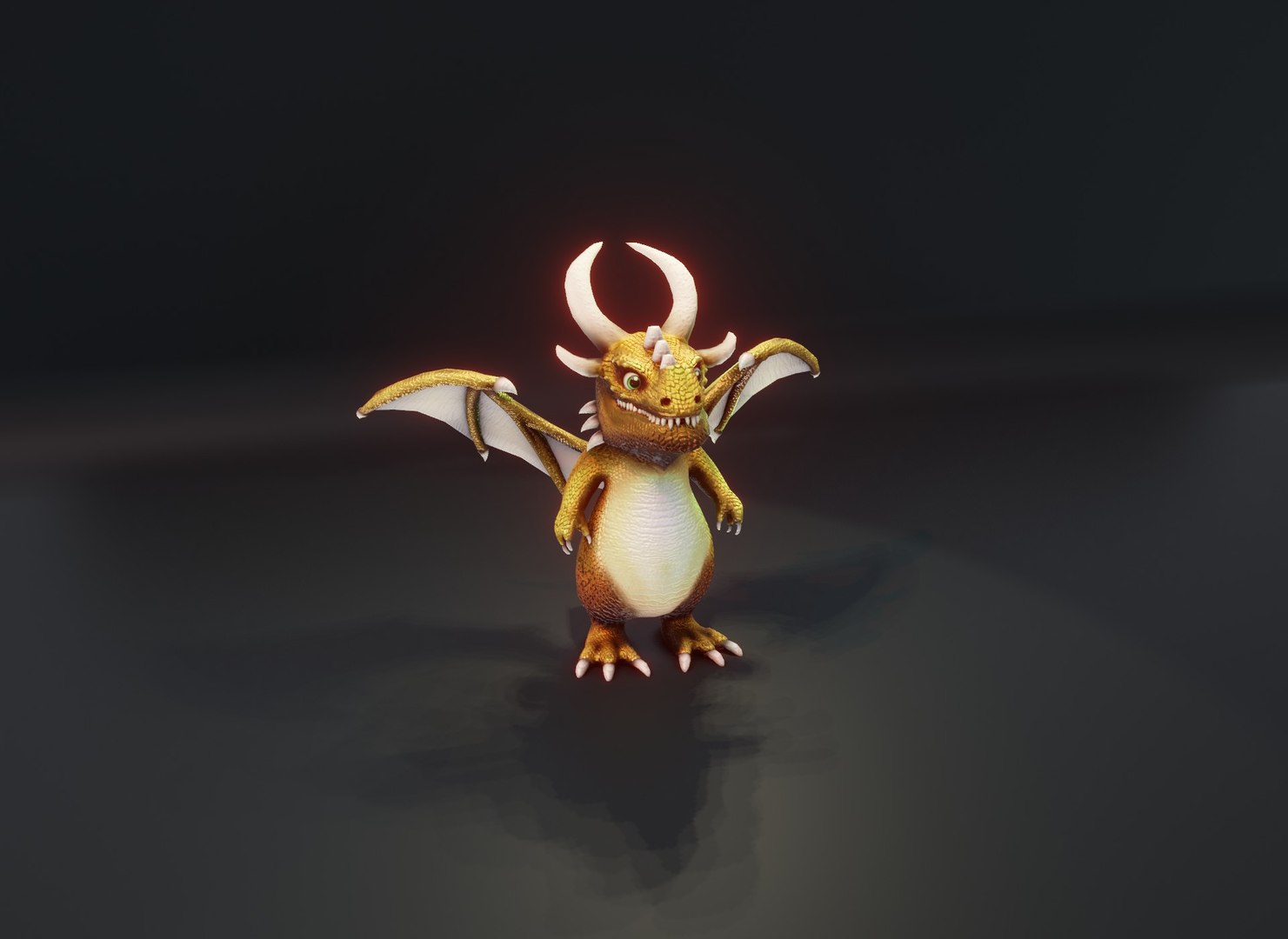 Cartoon Gold Dragon Animated Low-poly 3D Model 3D - TurboSquid 2187099