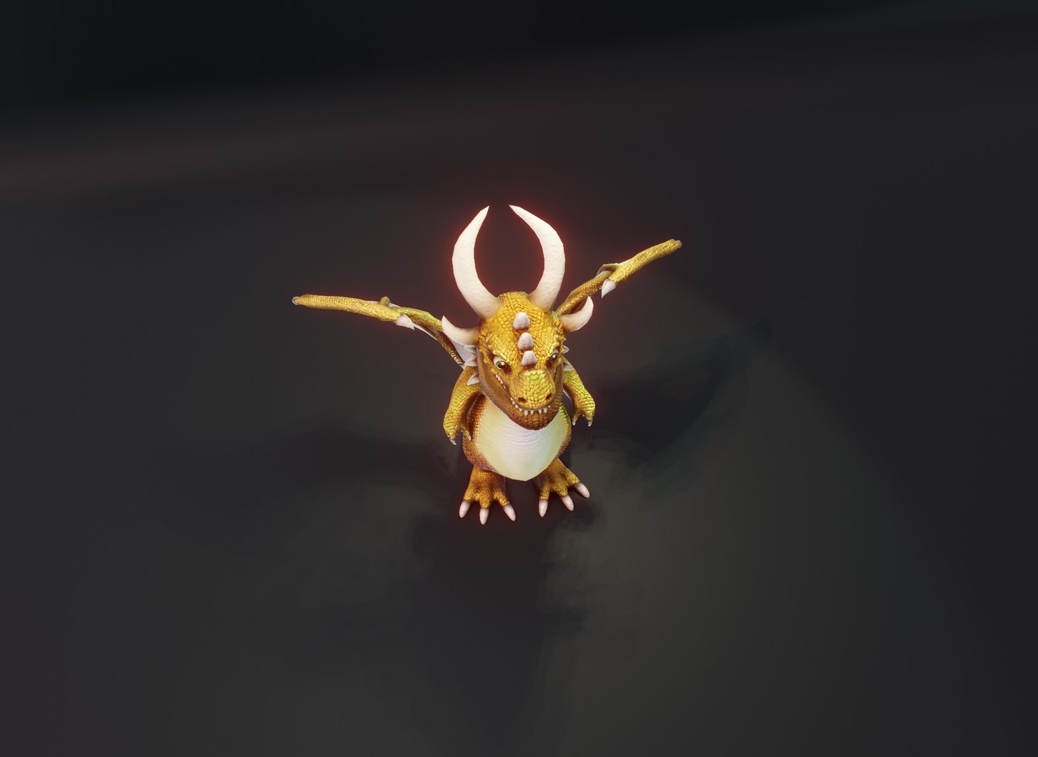 Cartoon Gold Dragon Animated Low-poly 3D Model 3D - TurboSquid 2187099