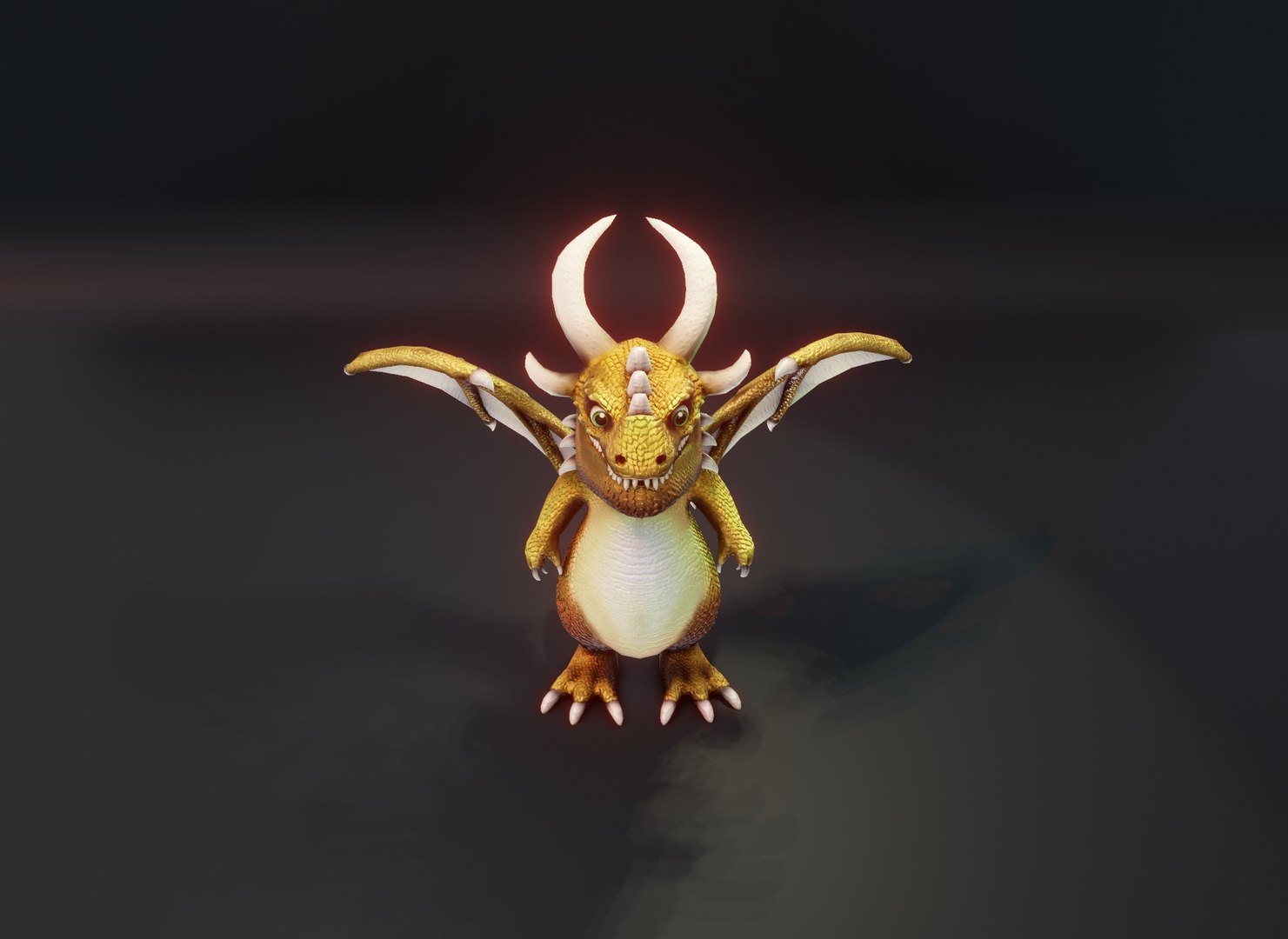 Cartoon Gold Dragon Animated Low-poly 3D Model 3D - TurboSquid 2187099