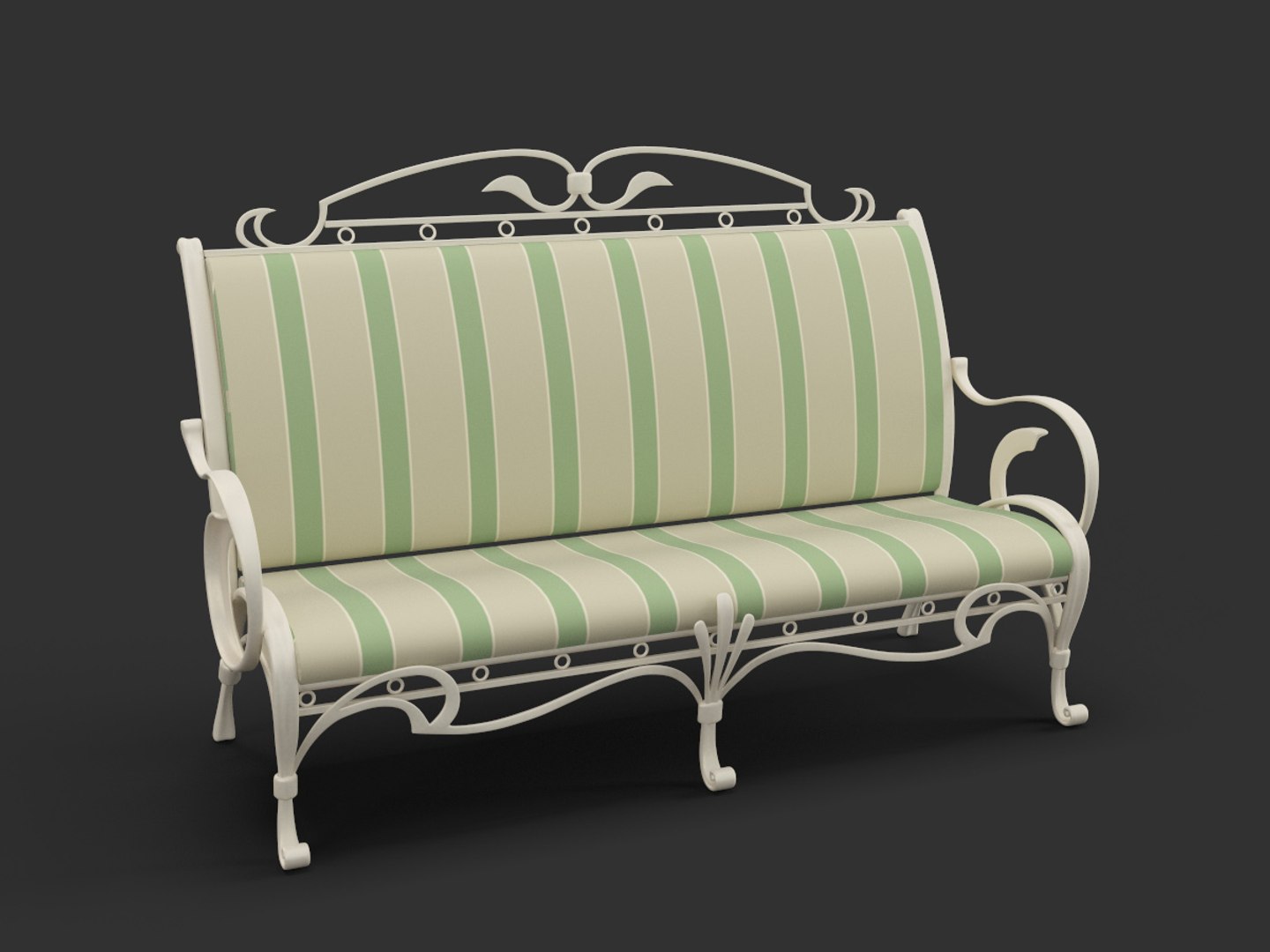 3d model of forged bench