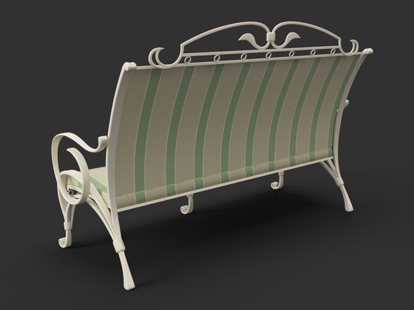 3d model of forged bench