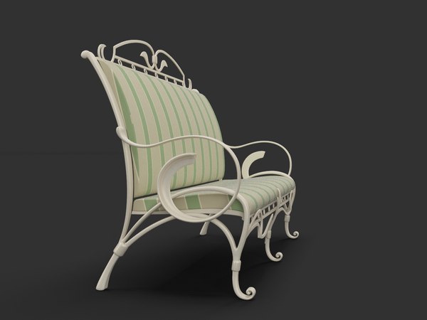 3d model of forged bench