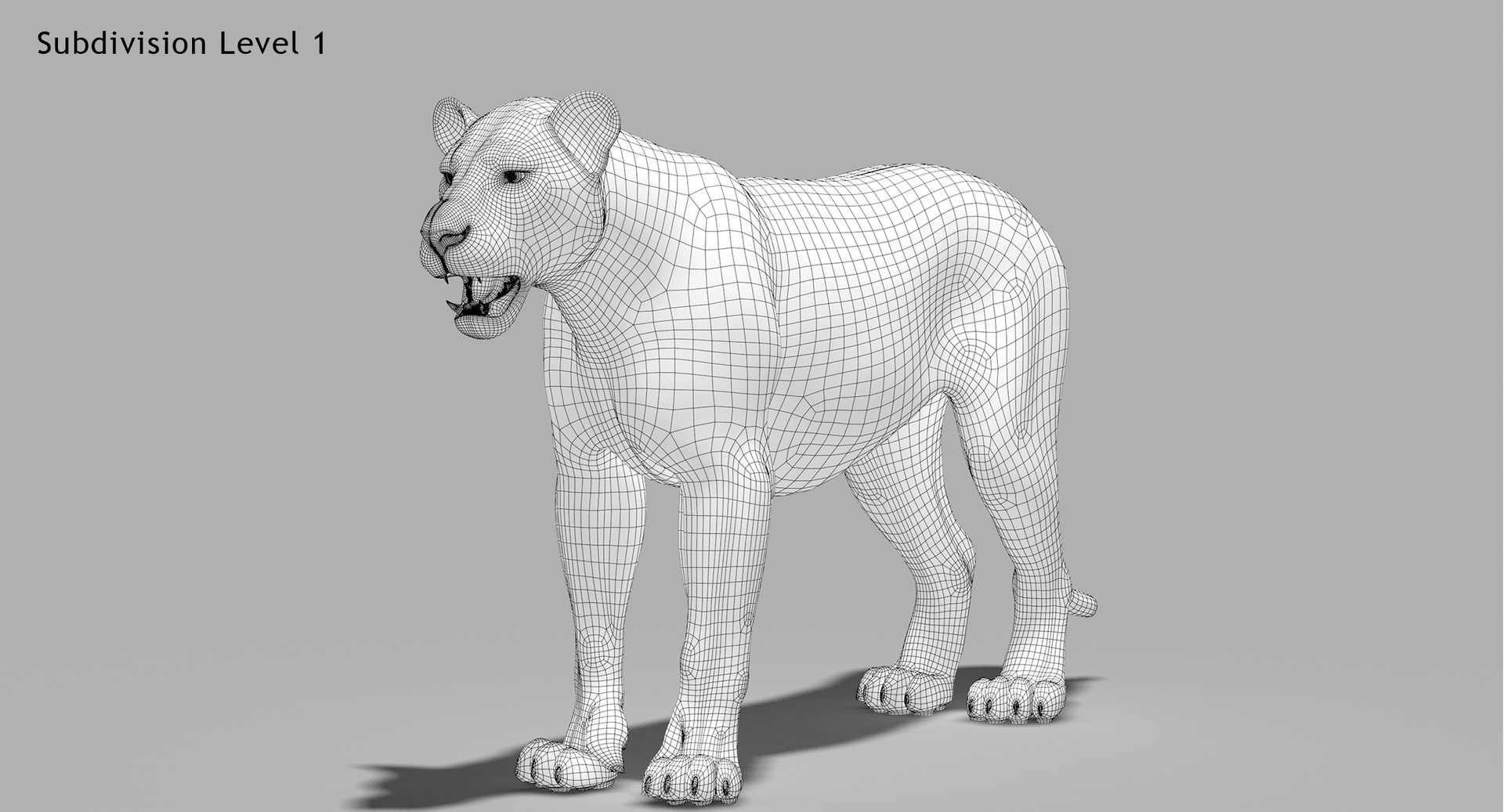 3D Model Lioness With Fur - TurboSquid 2278689