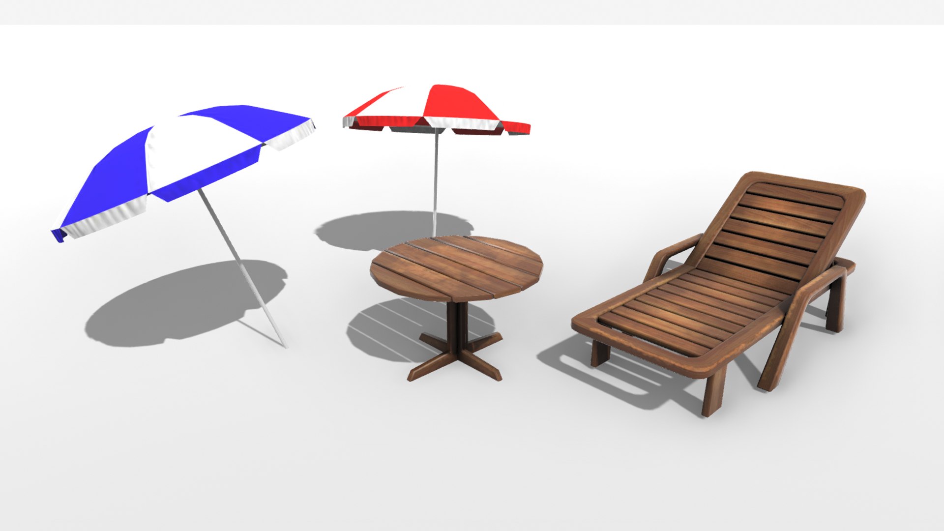 3D Model Tropical Beach Low Poly Asset Pack - TurboSquid 2117539