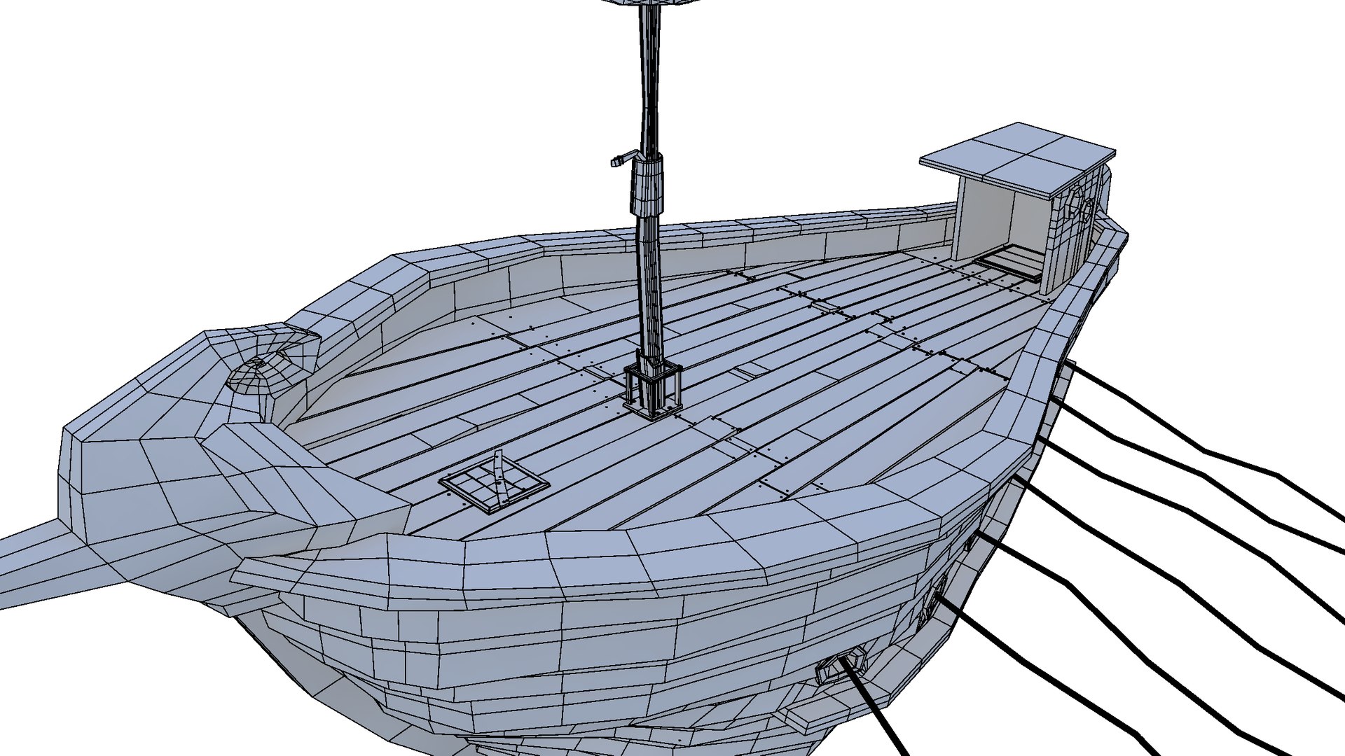 3D Cartoon Galley Ship - TurboSquid 1584745