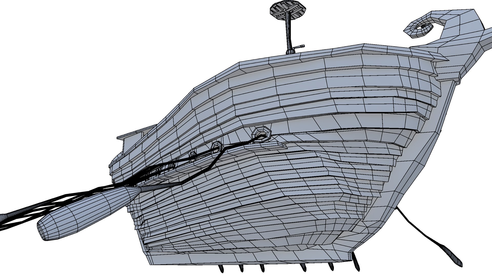 3D Cartoon Galley Ship - TurboSquid 1584745