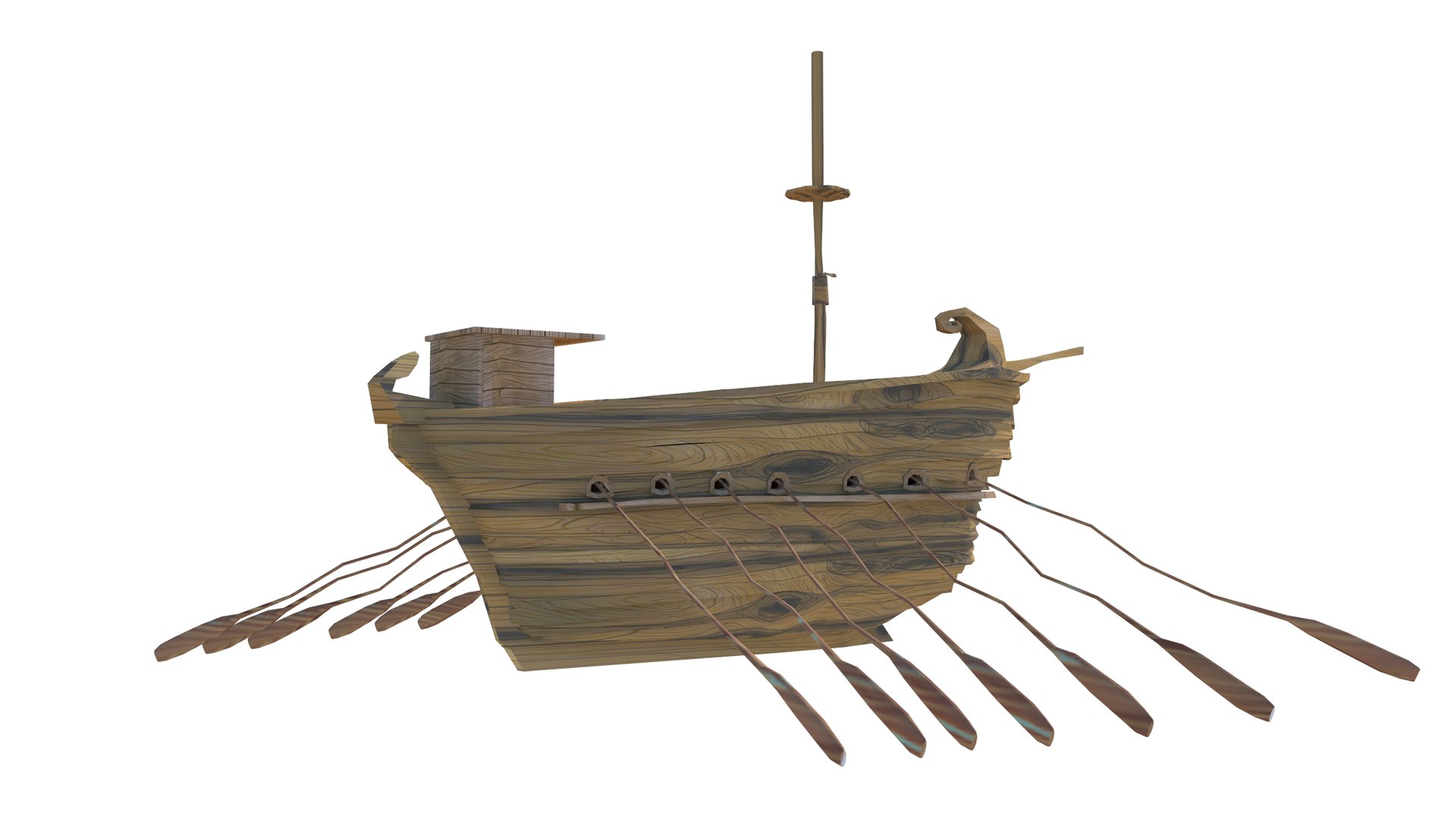 3D Cartoon Galley Ship - TurboSquid 1584745