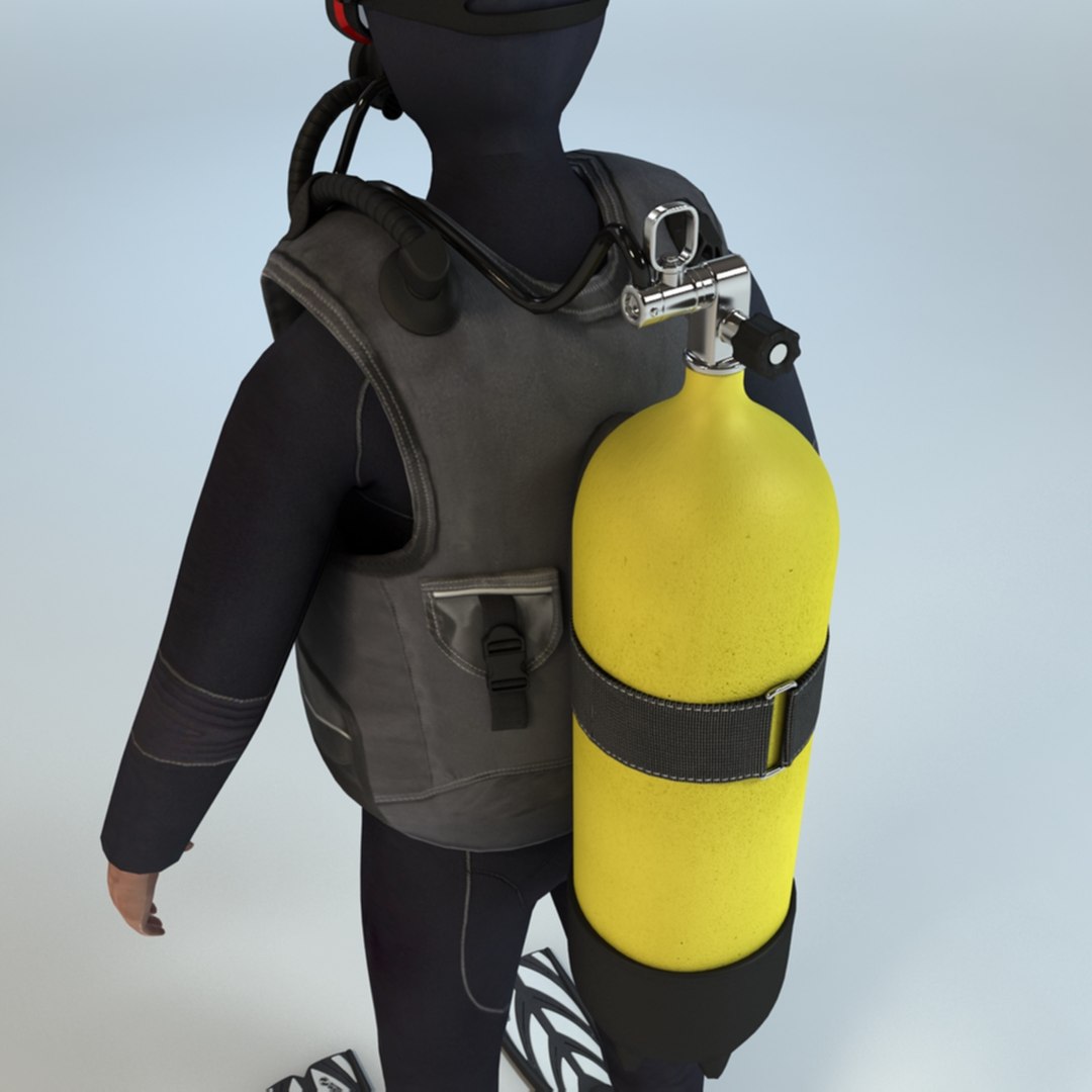 3d Scuba Diver Model