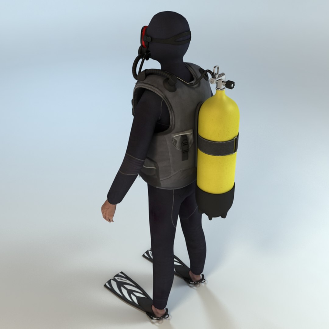 3d Scuba Diver Model