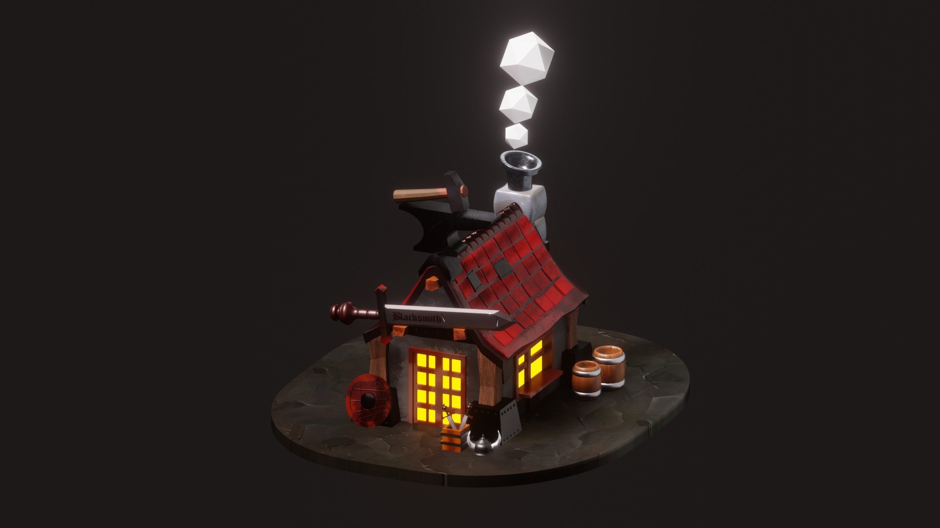 3D Medieval blacksmith evee blender - TurboSquid 1847006
