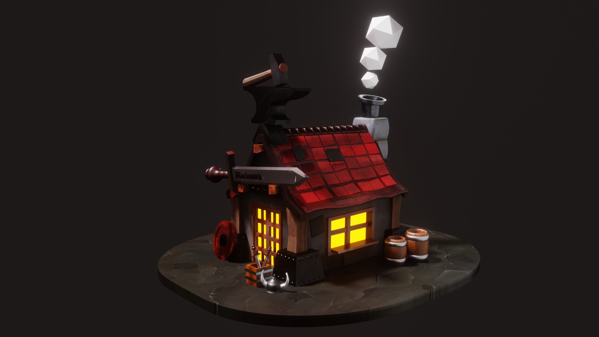 3D Medieval blacksmith evee blender - TurboSquid 1847006