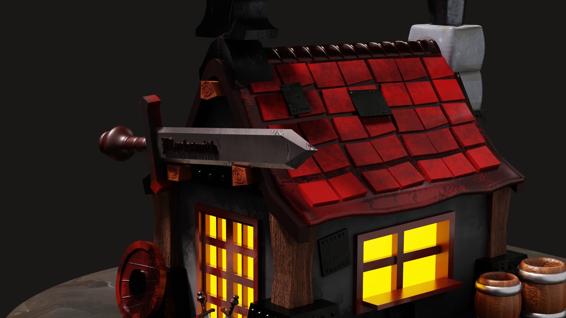 3D Medieval blacksmith evee blender - TurboSquid 1847006