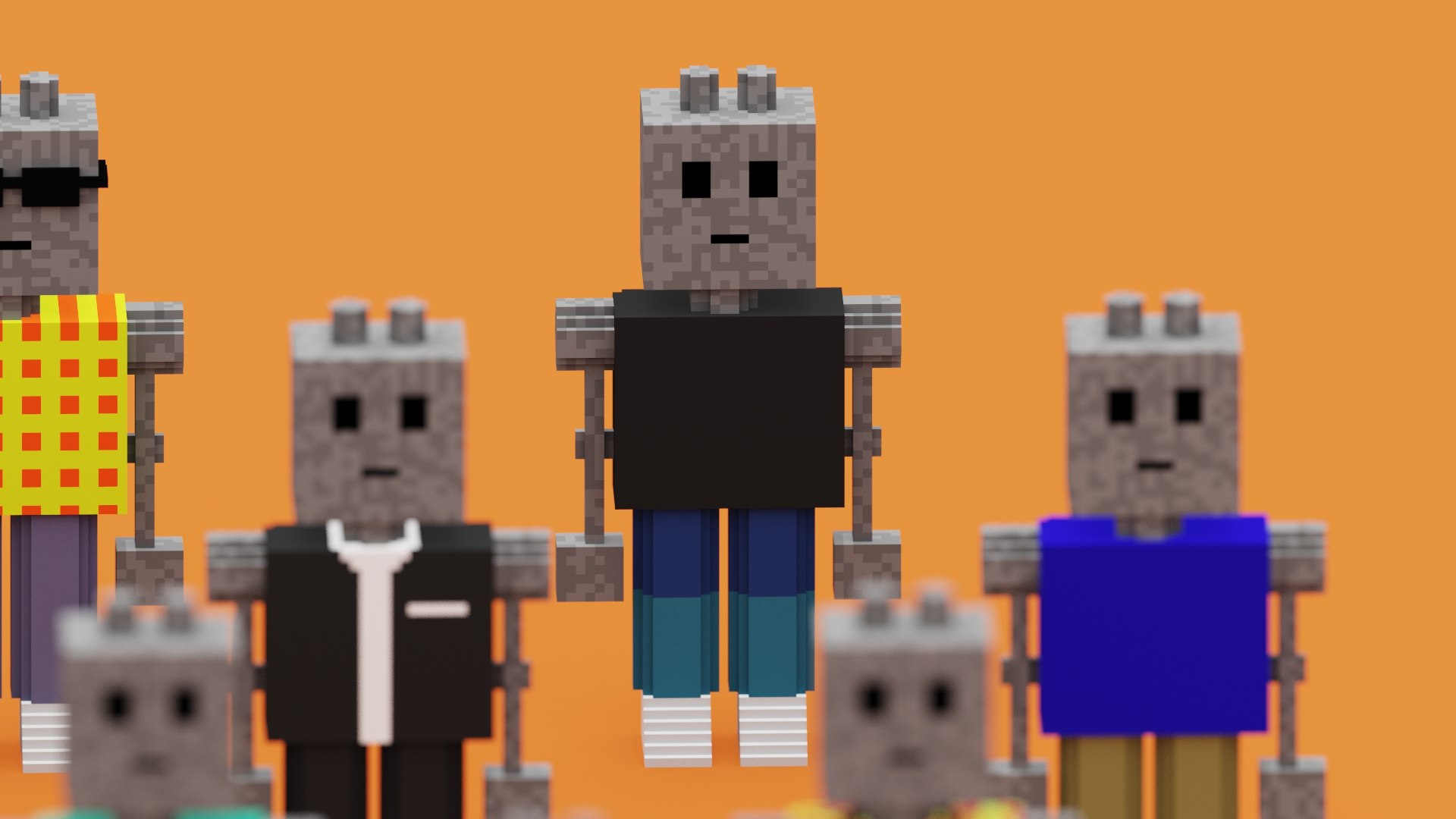 3D Unique Voxel Robots NFT Collection - TurboSquid 1851442