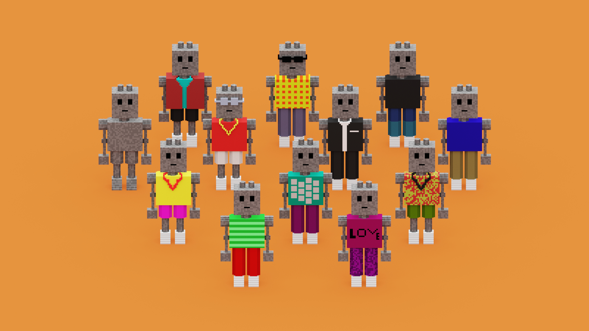 3D Unique Voxel Robots NFT Collection - TurboSquid 1851442