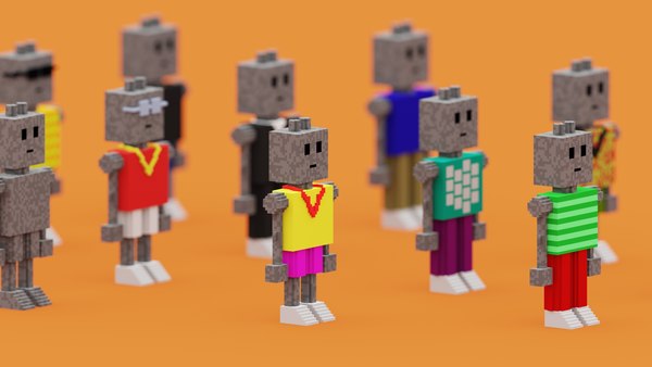 3D Unique Voxel Robots NFT Collection - TurboSquid 1851442