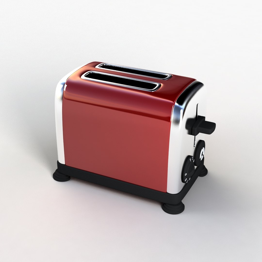 3d red toaster model