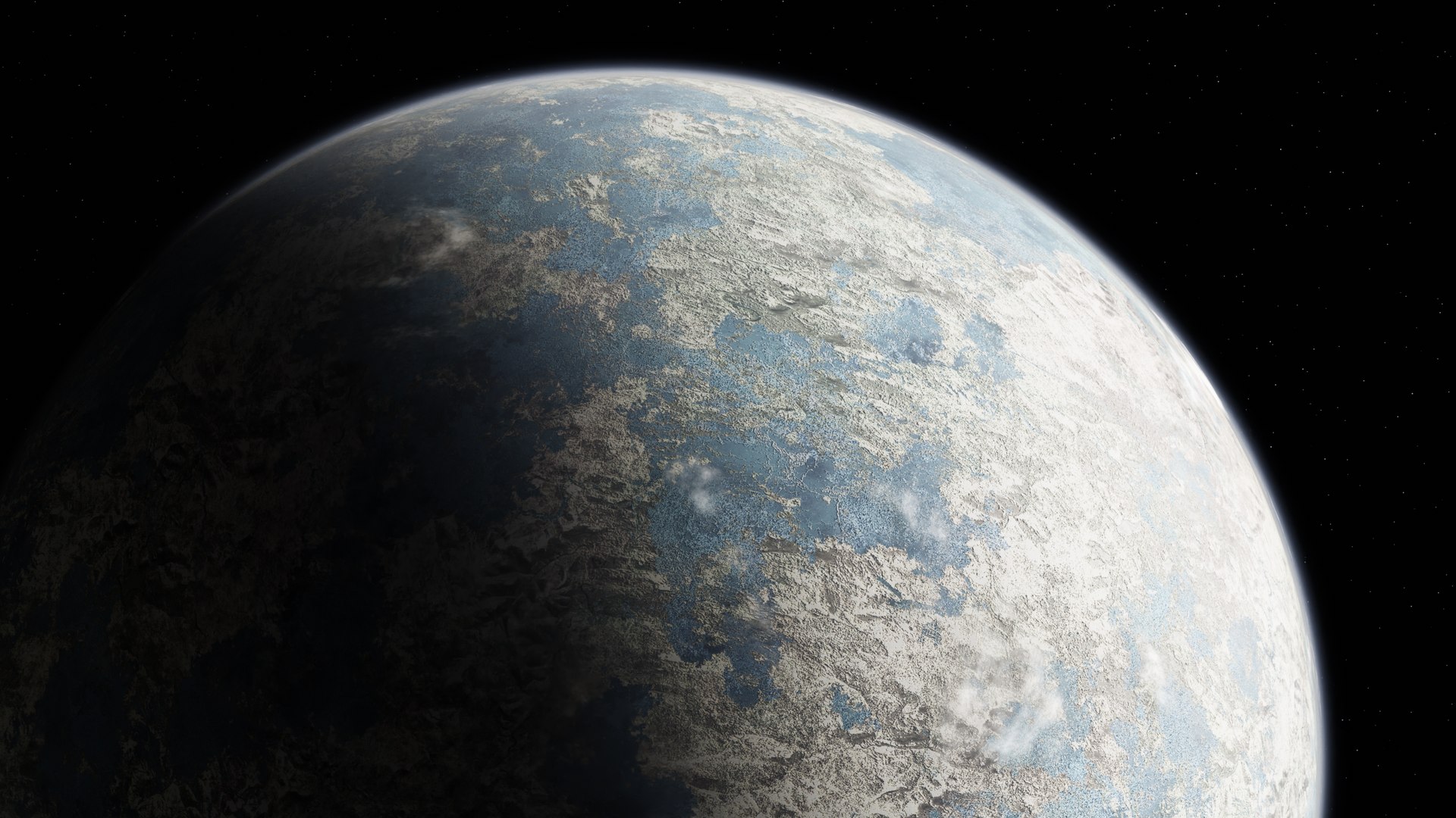 3D Model 8K Fictional Ice Planet 10 - TurboSquid 1931155
