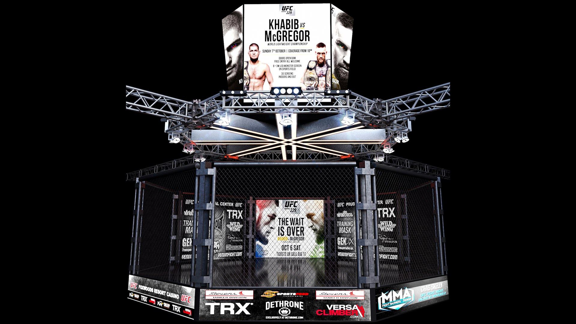 3D UFC Fighting Stage - TurboSquid 1875300