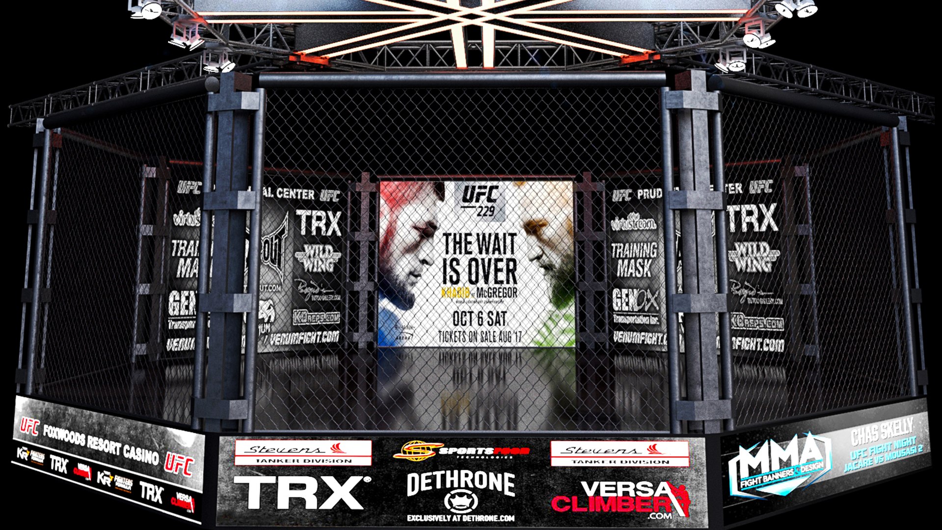 3D UFC Fighting Stage - TurboSquid 1875300