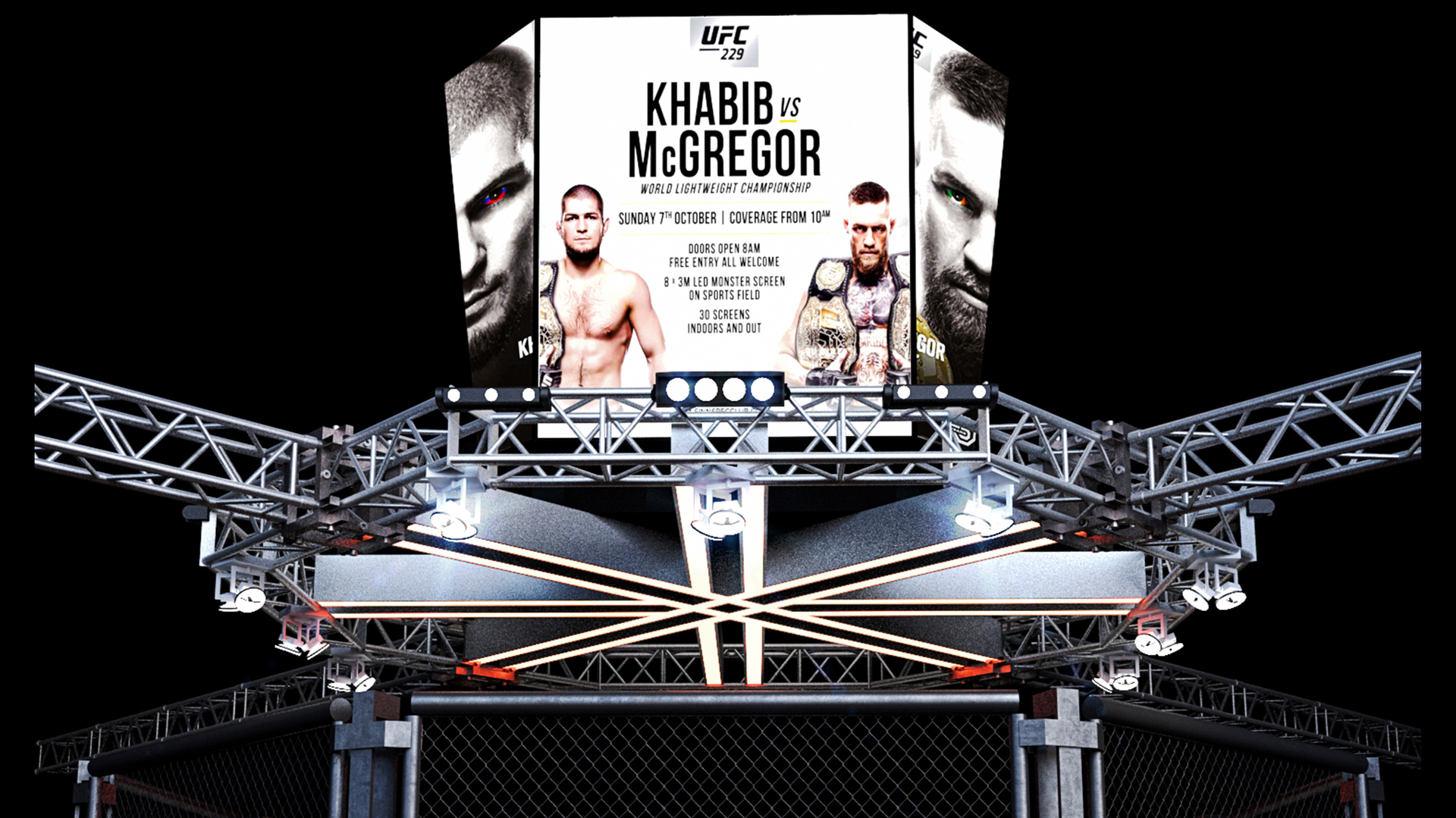 3D UFC Fighting Stage - TurboSquid 1875300