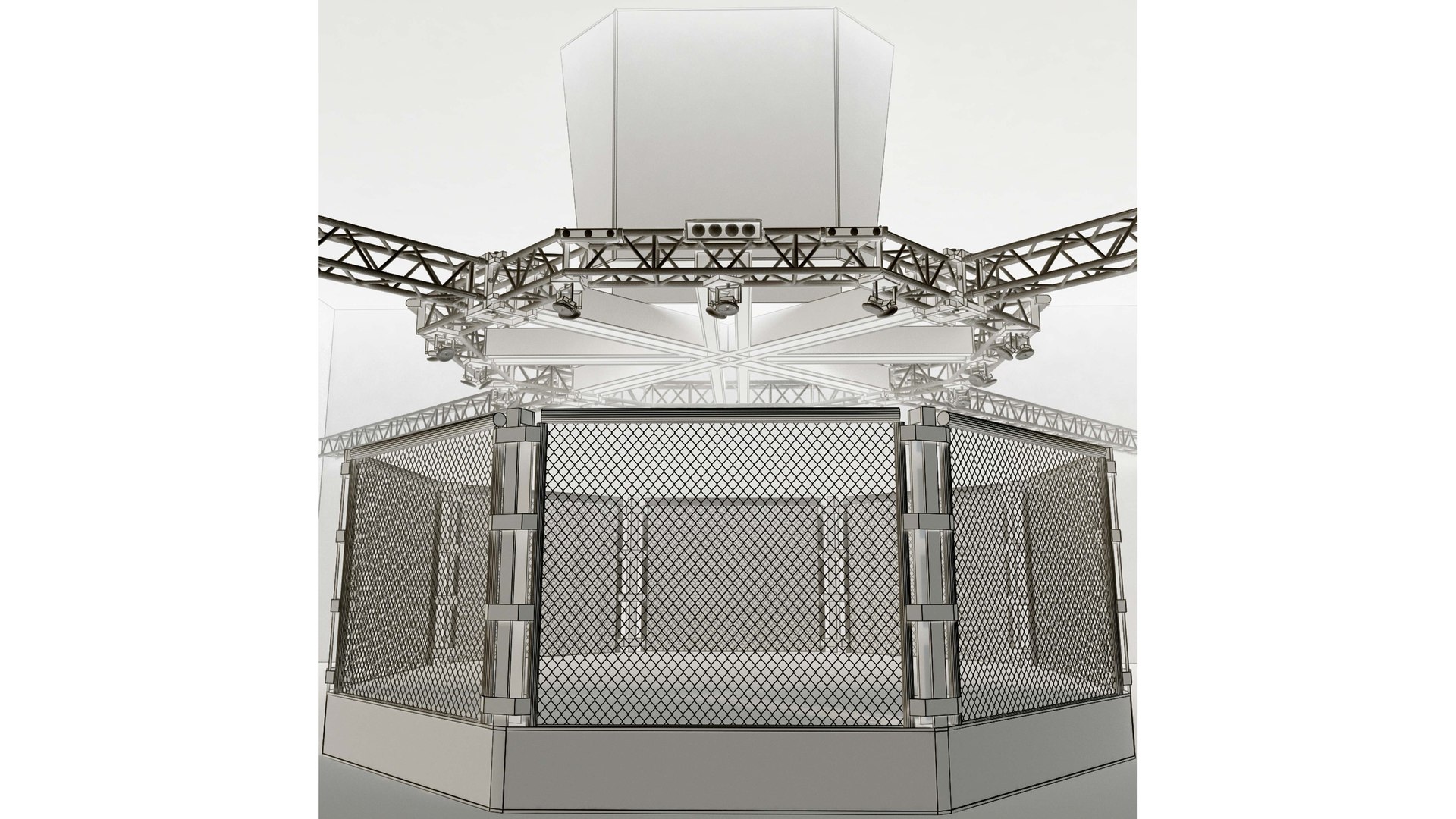 3D UFC Fighting Stage - TurboSquid 1875300