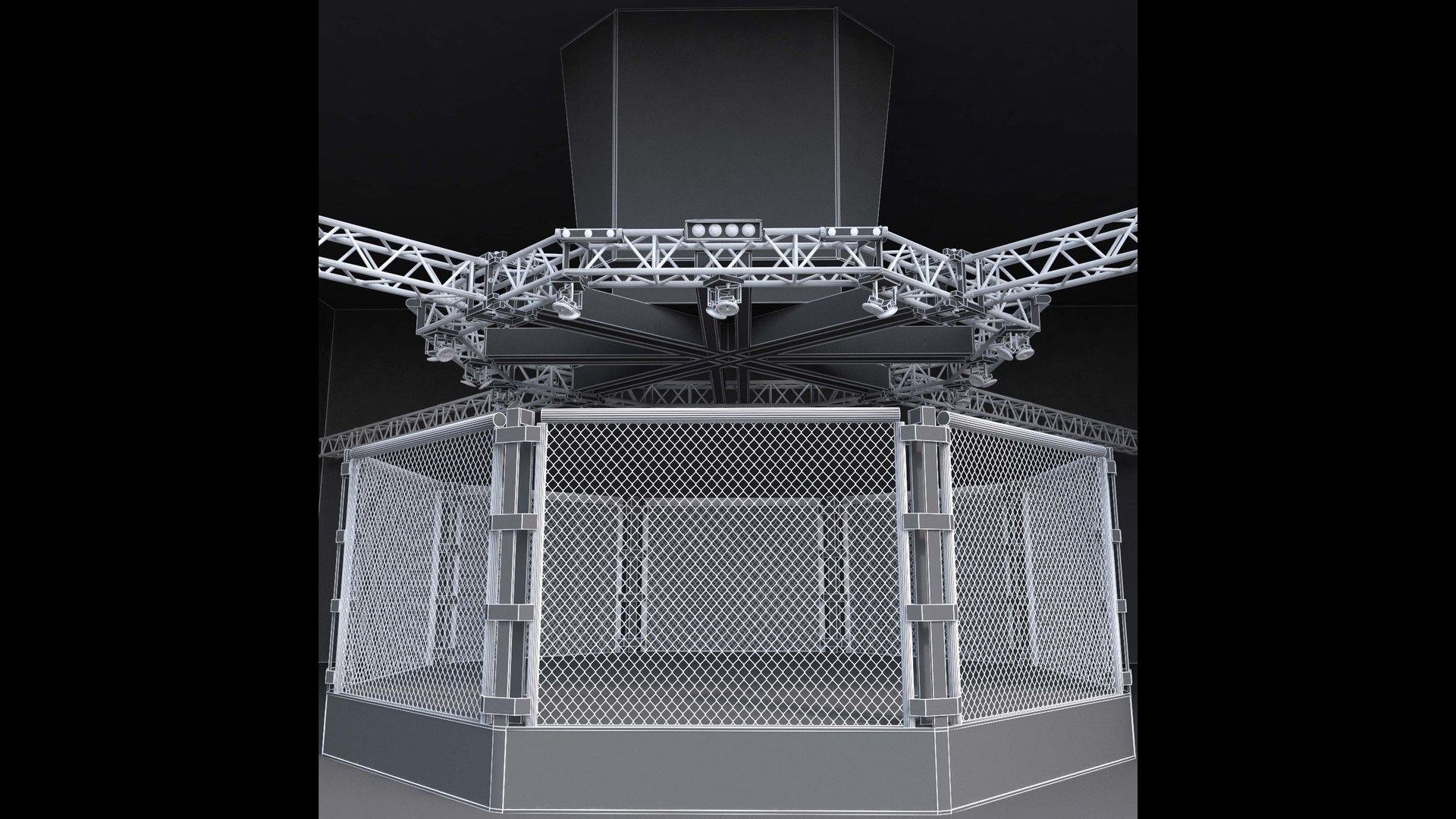 3D UFC Fighting Stage - TurboSquid 1875300
