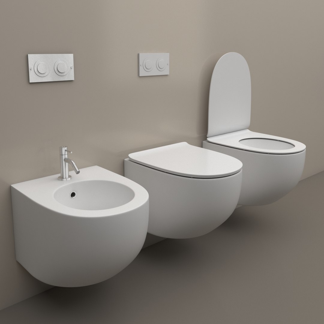 3D Toilet Bidet Model - TurboSquid 1816521