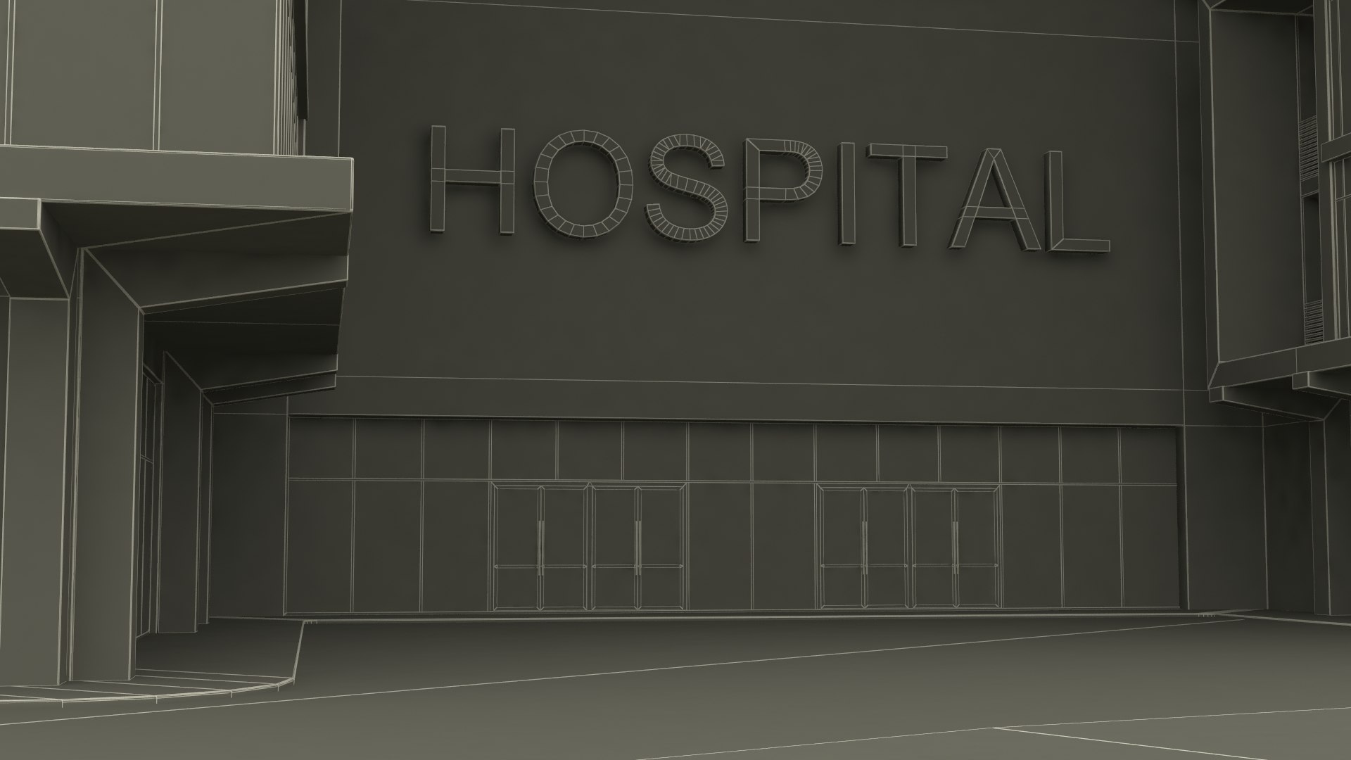 Modern Hospital Complex 3D Model - TurboSquid 2386711