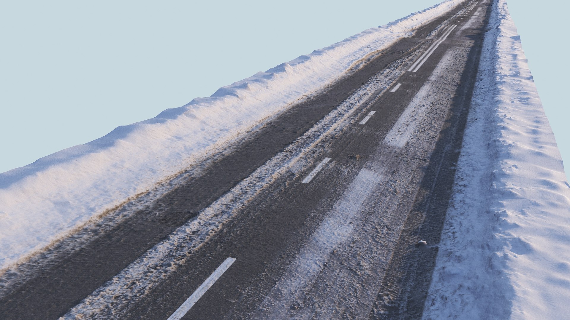3D Road Snow 5 - TurboSquid 1808459