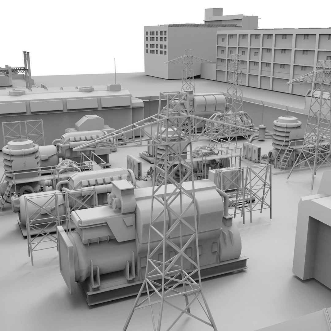 3D Model Power Station - TurboSquid 2074196