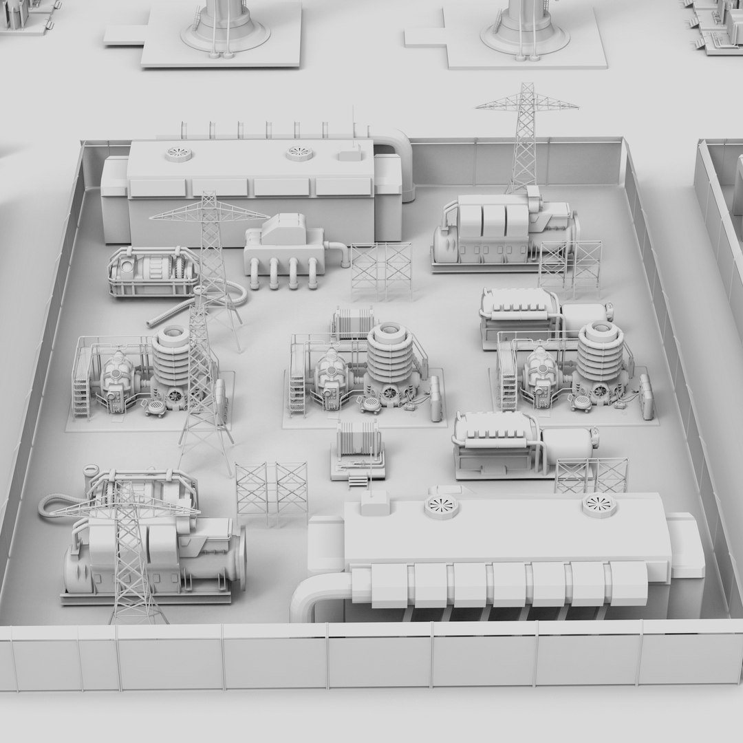 3D Model Power Station - TurboSquid 2074196