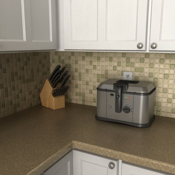 3d model of kitchen set