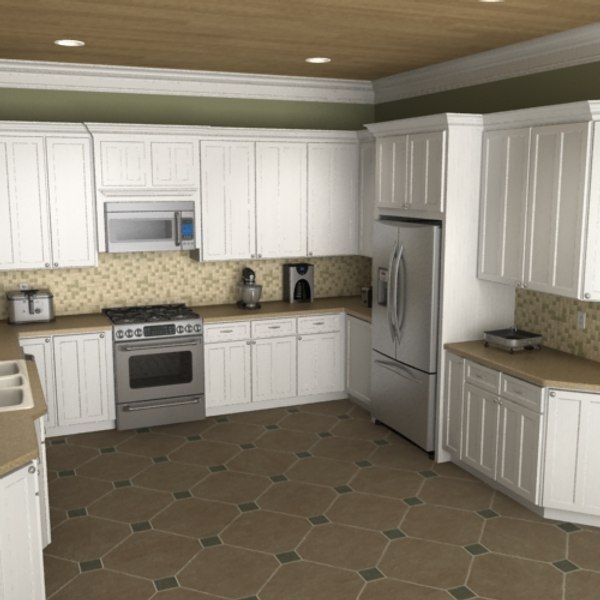 3d model of kitchen set