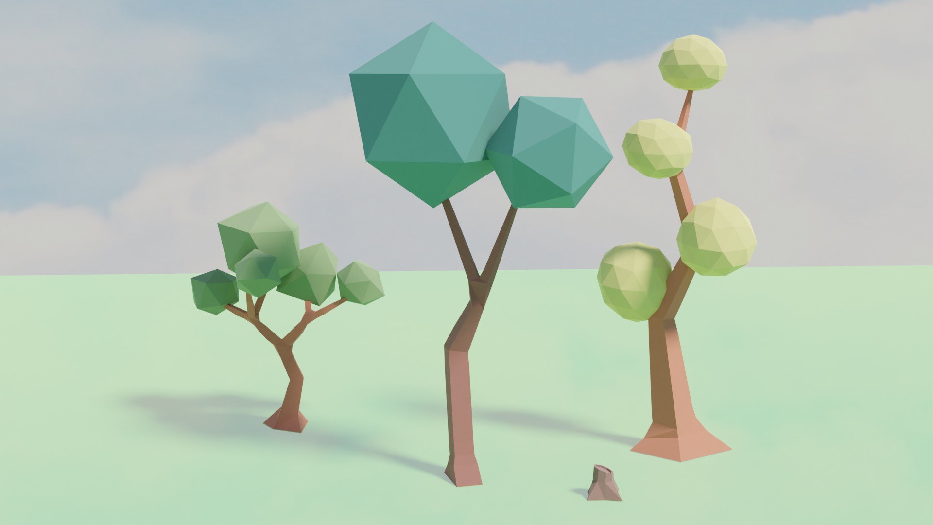 3D Low Poly Trees 01 Model - TurboSquid 2181186