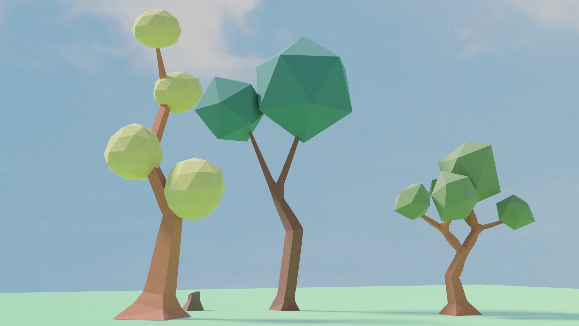 3D Low Poly Trees 01 Model - TurboSquid 2181186