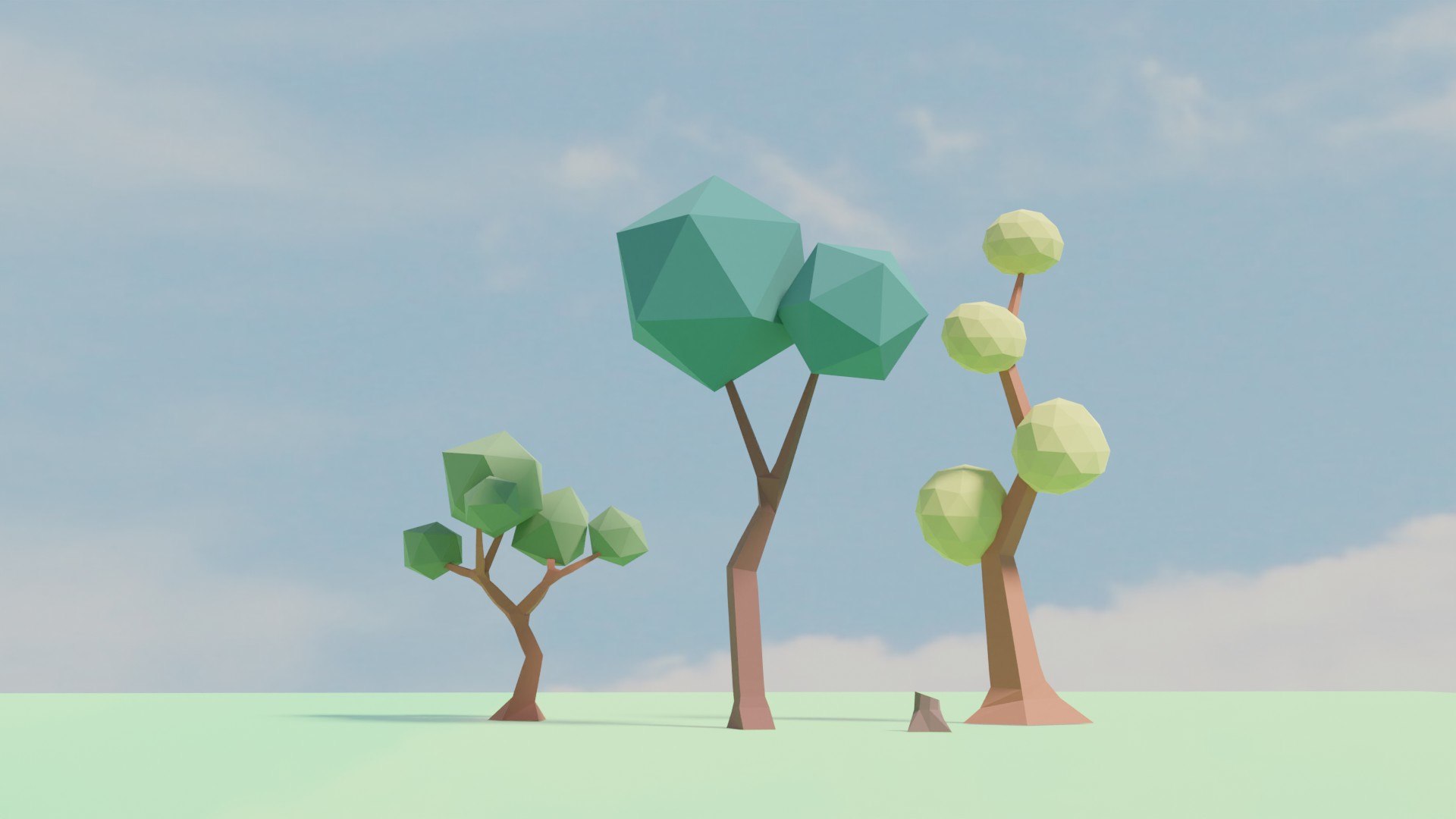 3D Low Poly Trees 01 Model - TurboSquid 2181186