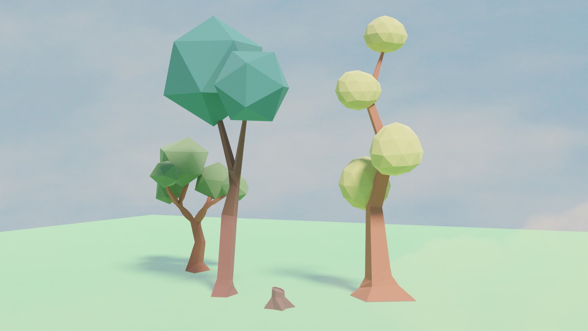 3D Low Poly Trees 01 Model - TurboSquid 2181186