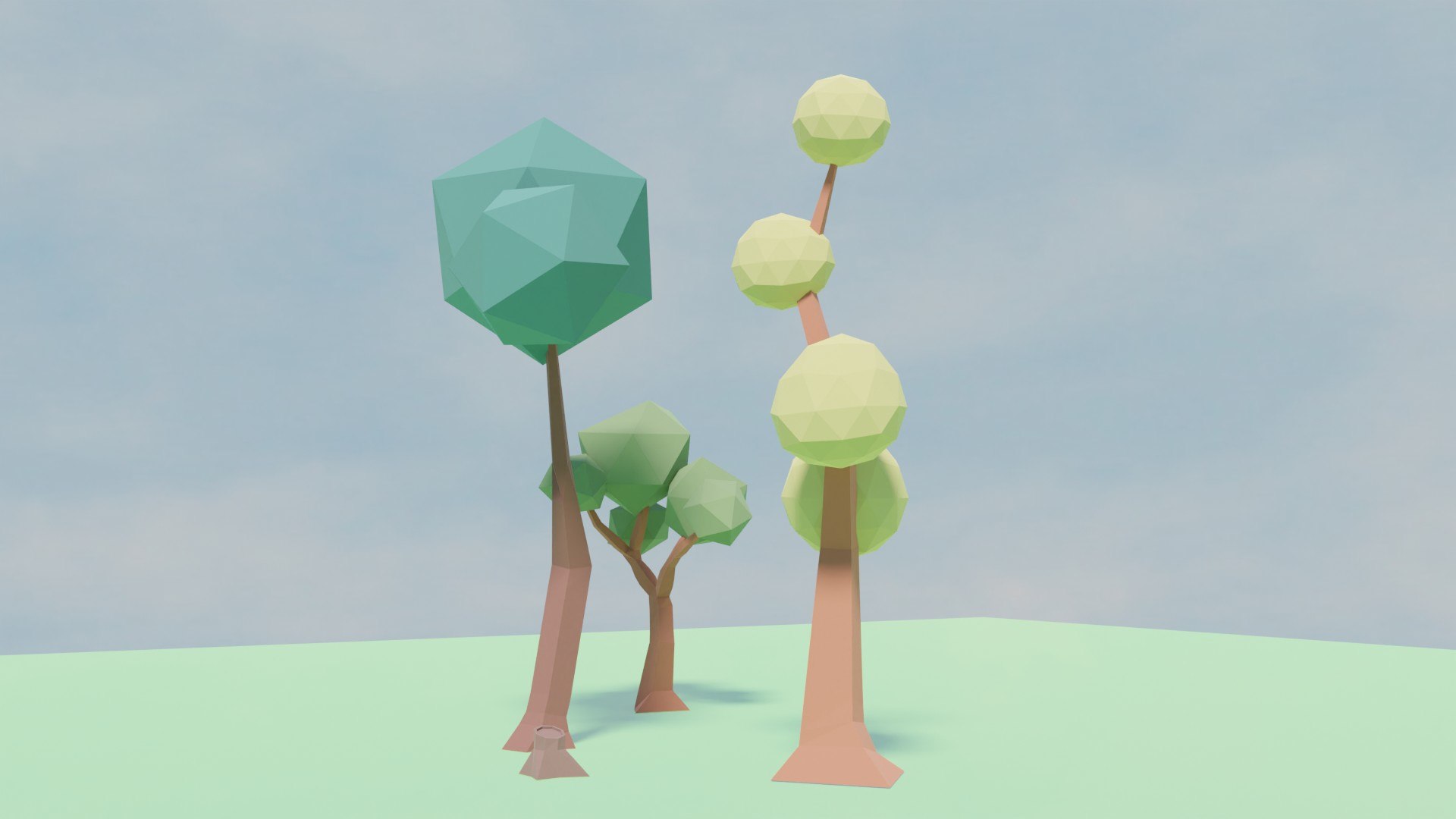 3D Low Poly Trees 01 Model - TurboSquid 2181186